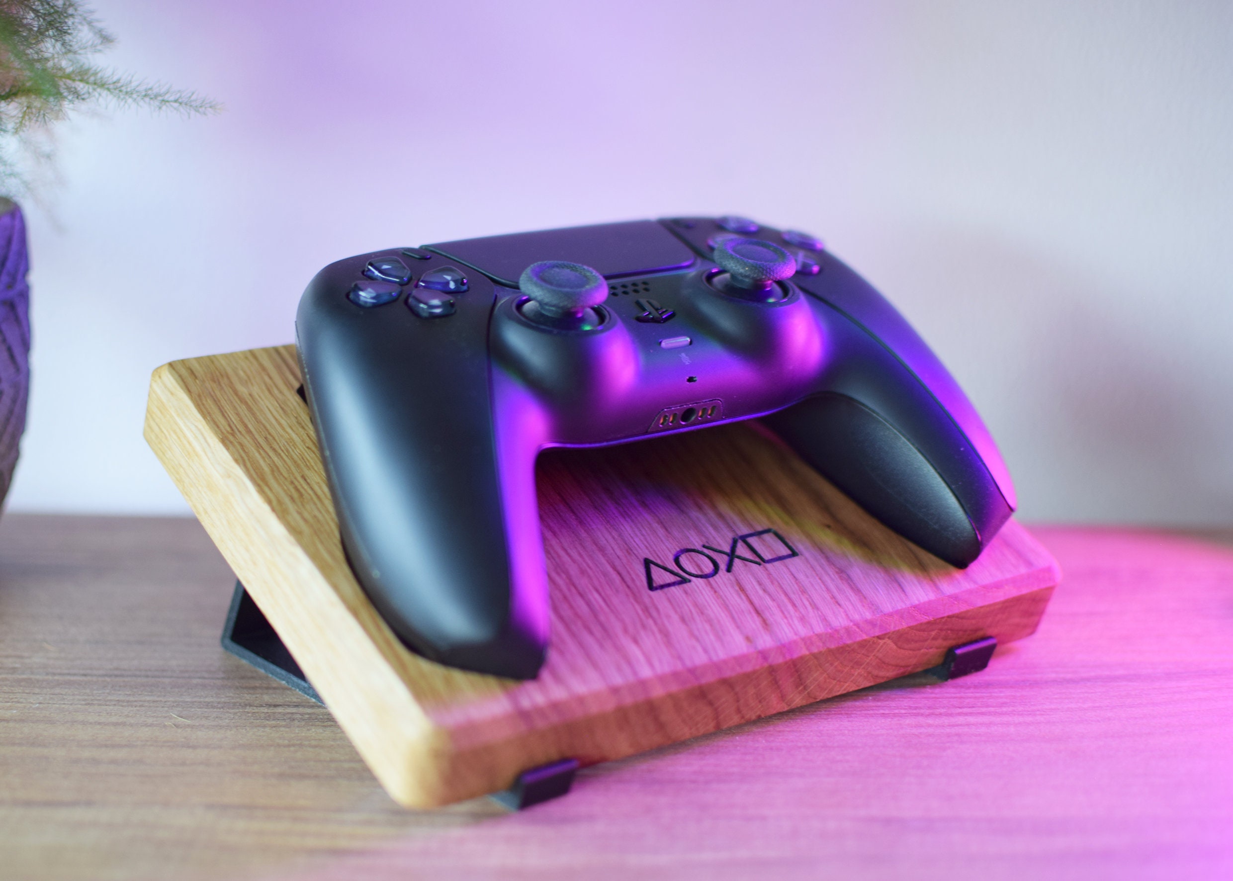 PS5 Dualsense Wooden Controller Display Stand Holder Oak Walnut ...