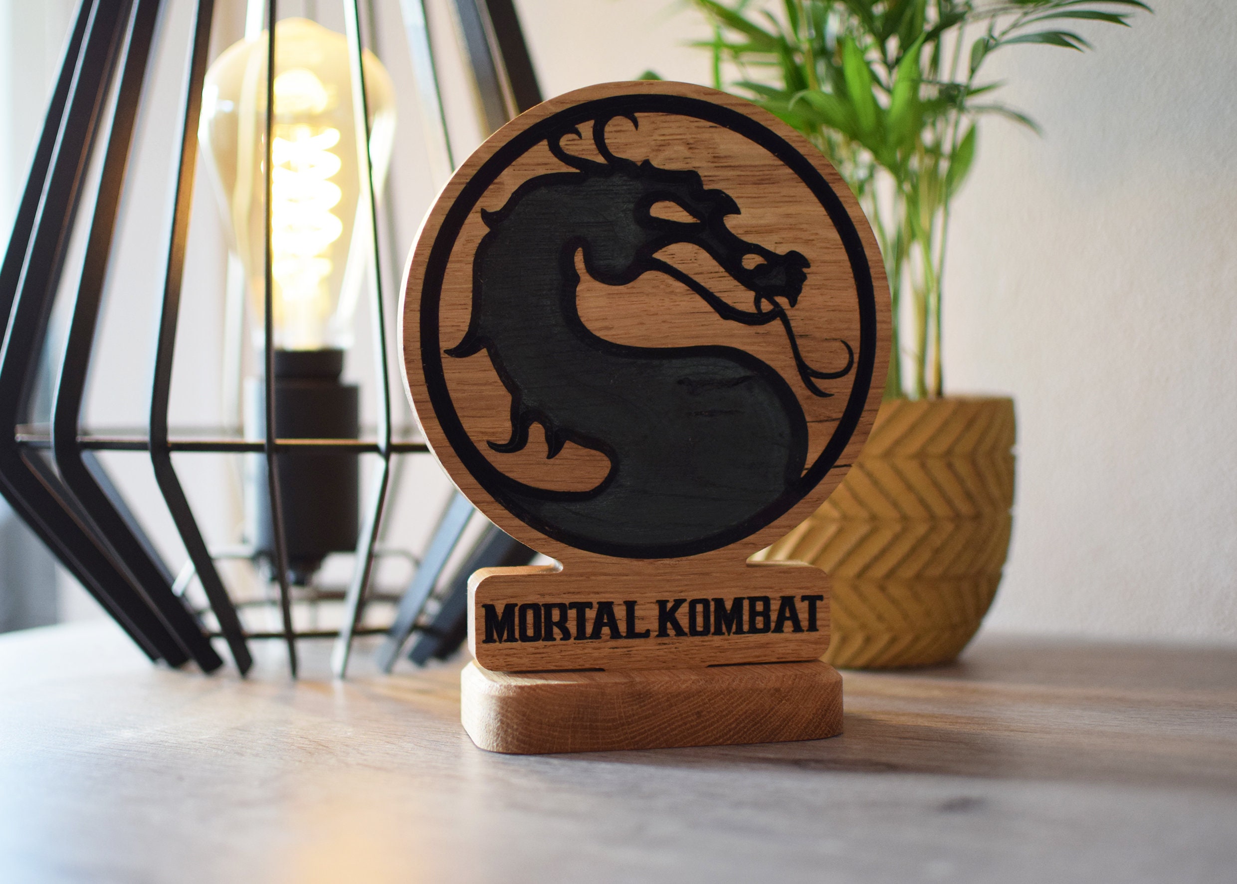Wooden Mortal Kombat Fan Art Stand Sign Gaming Setup - Etsy