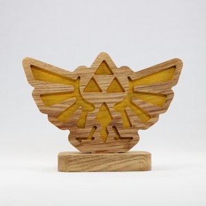 Legend of Zelda Shield Hyrule Crest Triforce Wooden Sign Nintendo ...