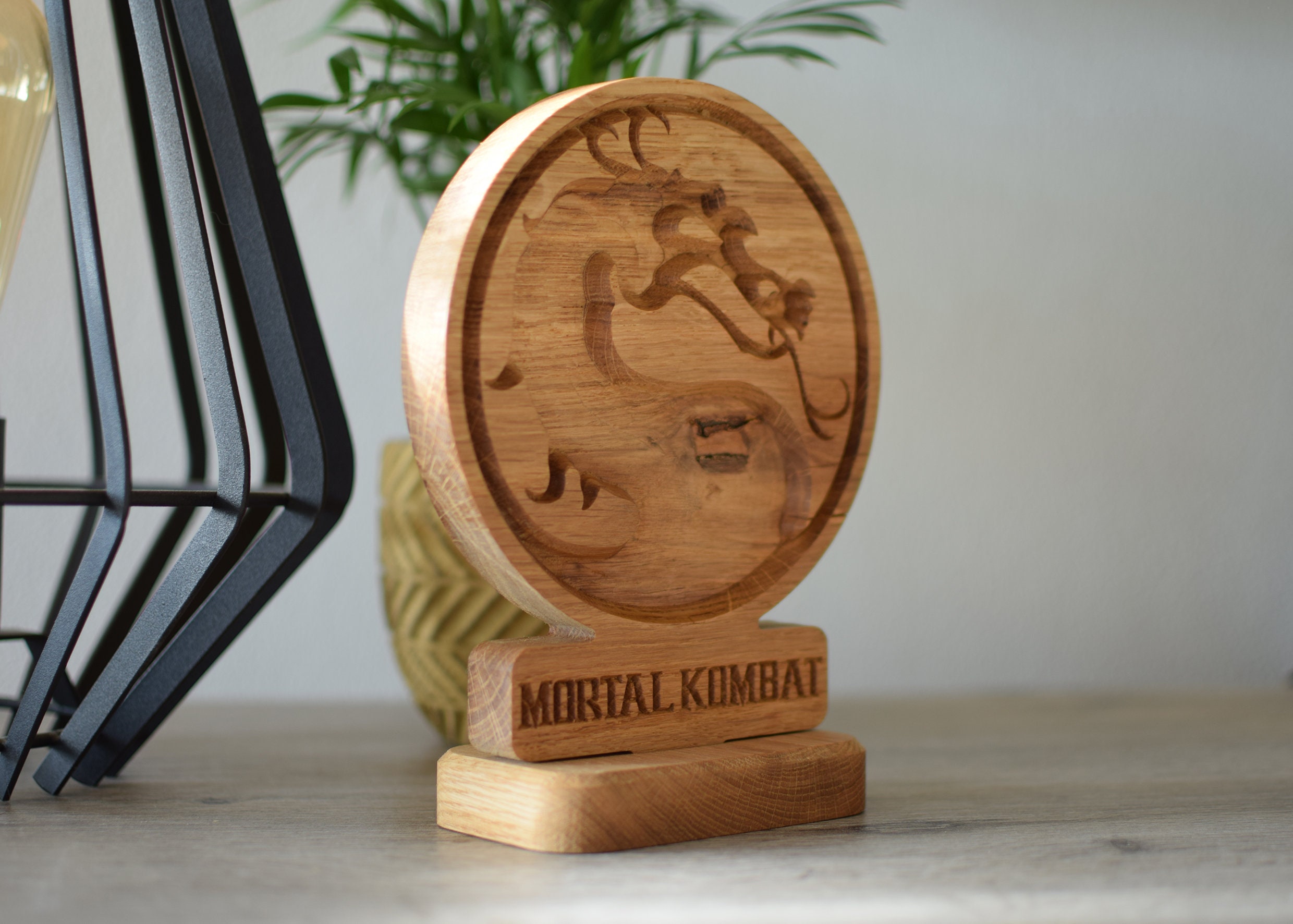 Wooden Mortal Kombat Fan Art Stand Sign Gaming Setup - Etsy