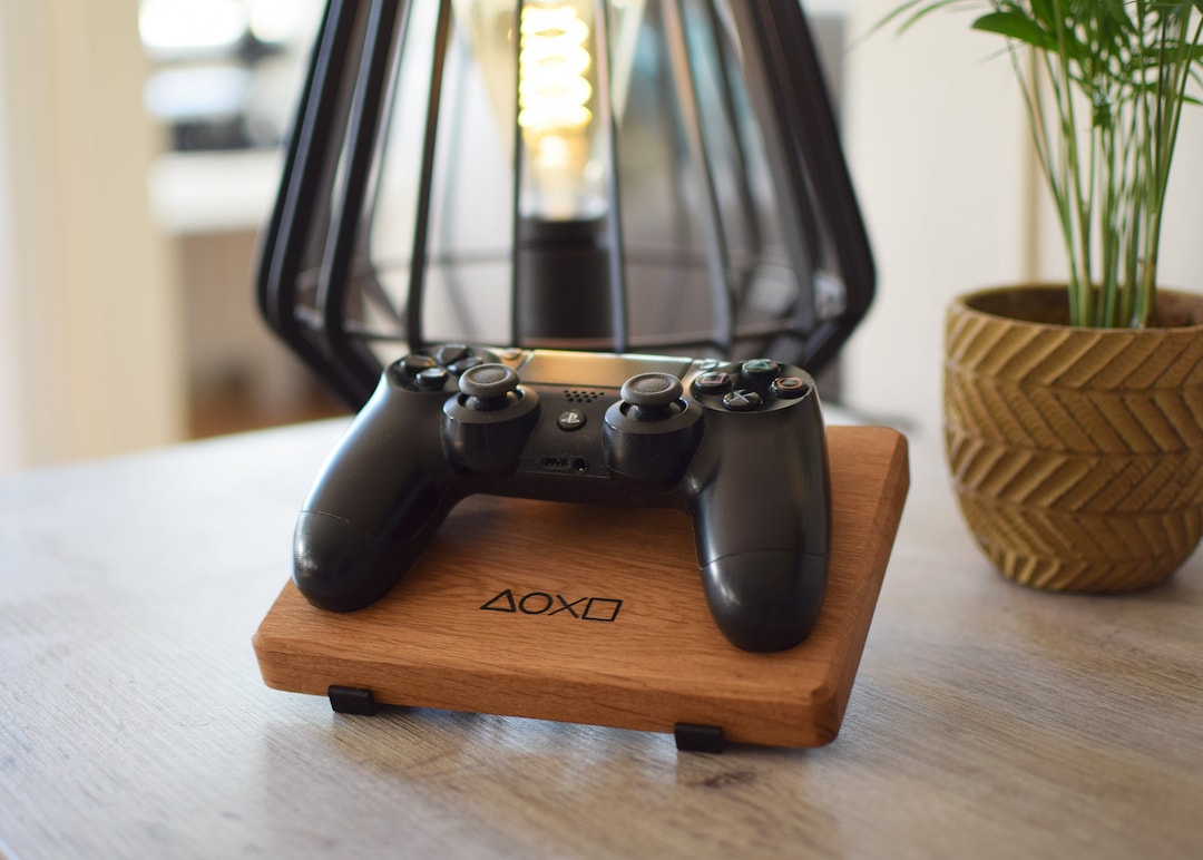 PS4 Dualshock Wooden Controller Display Stand Holder Oak Walnut ...