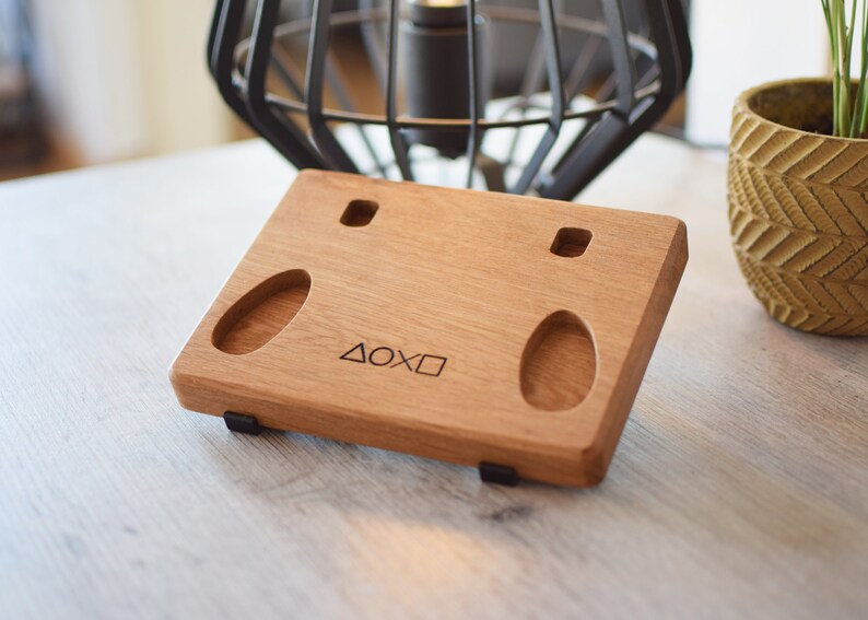 PS4 Dualshock Wooden Controller Display Stand Holder Oak Walnut ...