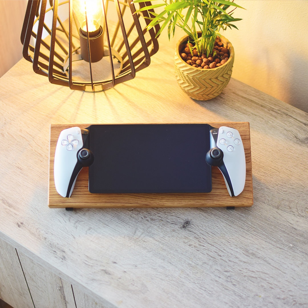PS5 Playstation Portal Wooden Controller Display Stand Holder Oak ...