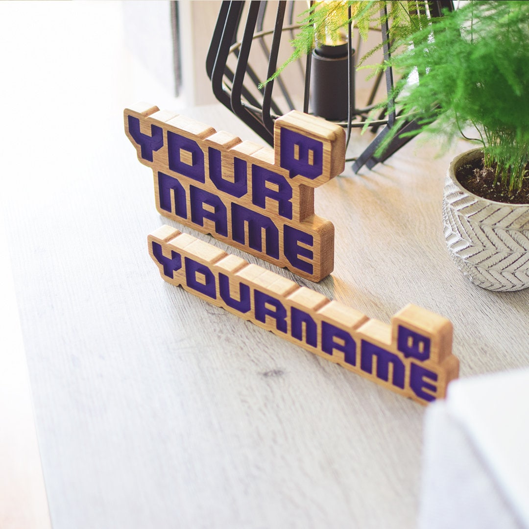 Custom Twitch Name Sign - Personalized Gamer Tag Plaque - Handmade ...