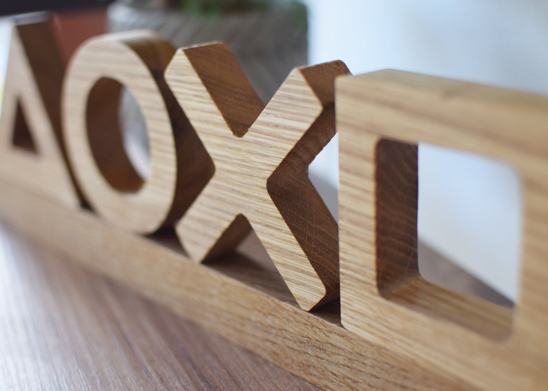 Wooden Playstation Symbols / Oak Icons / Walnut Buttons / Wood - Etsy