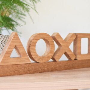Wooden Playstation Symbols / Oak Icons / Walnut Buttons / Wood Blocks ...