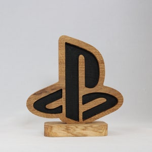 Wooden Playstation Stand With Cutout Effect Ps Logo Sign Ps5 Ps4 Gaming ...
