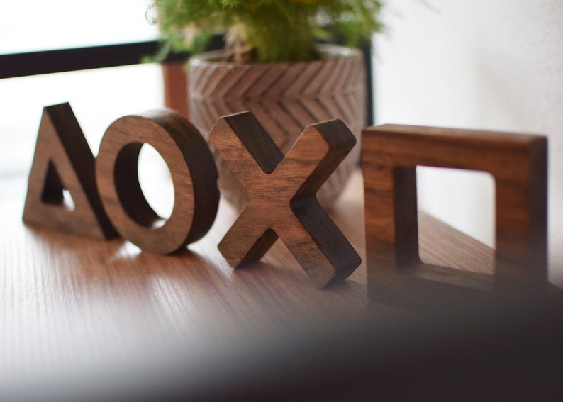 Wooden Playstation Symbols / Oak Icons / Walnut Buttons / Wood - Etsy