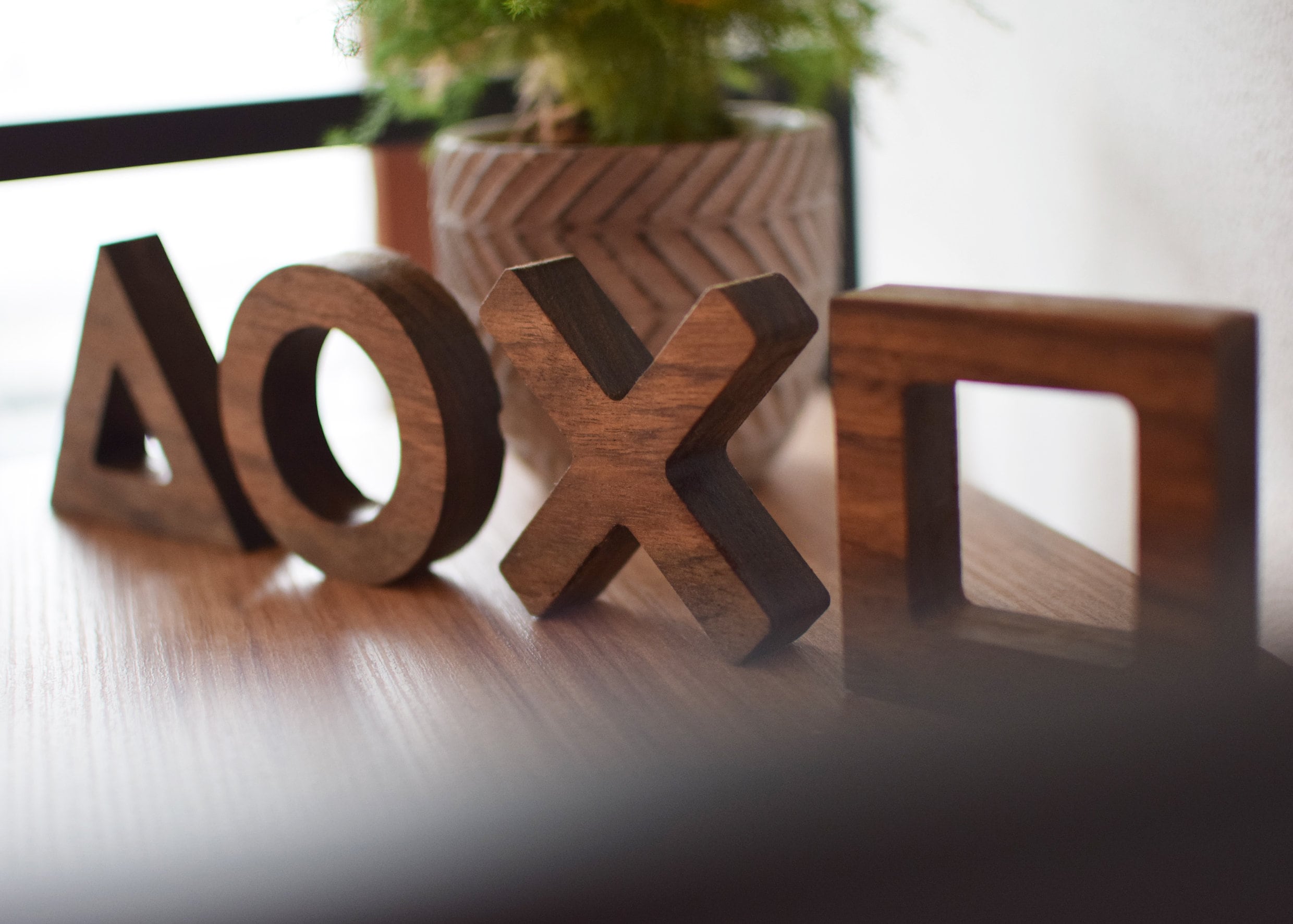 Wooden Playstation Symbols / Oak Icons / Walnut Buttons / Wood - Etsy