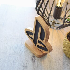 Wooden Playstation Stand With Cutout Effect Ps Logo Sign Ps5 Ps4 Gaming ...