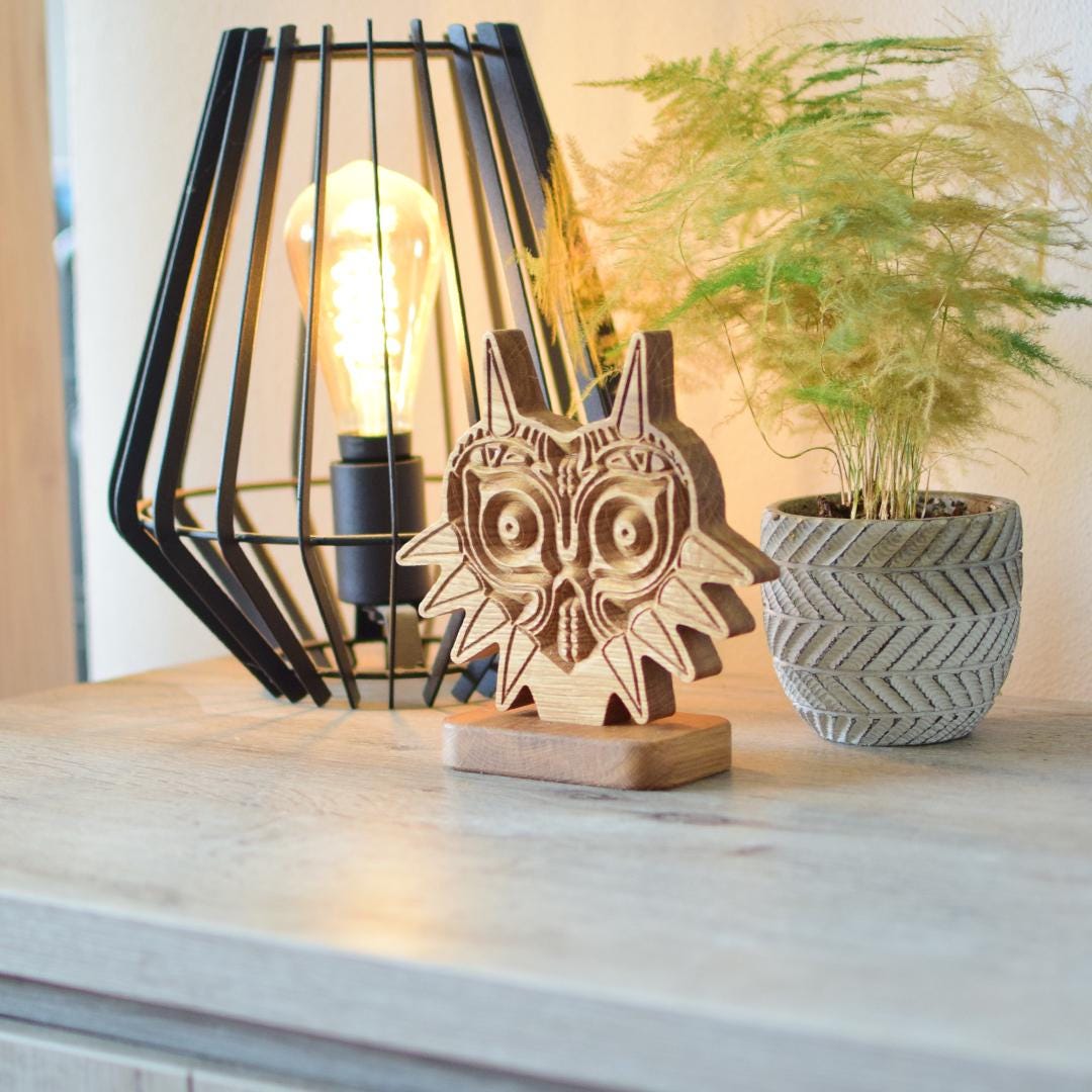 Handcrafted Wooden Legend of Zelda Majora's Mask Carved Wooden Sign ...