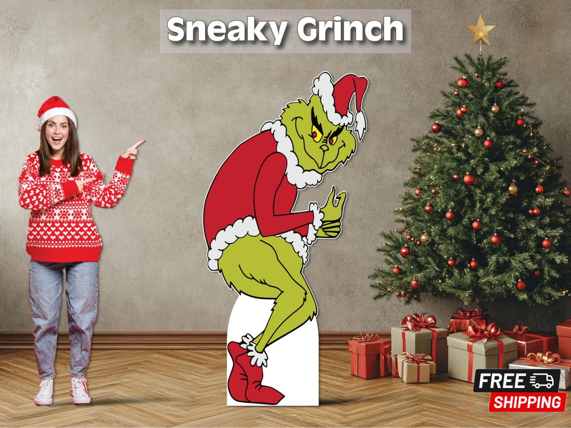 Large Grinch Cutouts | Grinch | Dr Seuss Decorations | Yard Signs | - Etsy