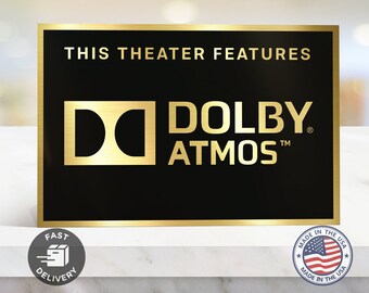 Dolby Vision Atmos Home Movie Theater Sign - Etsy