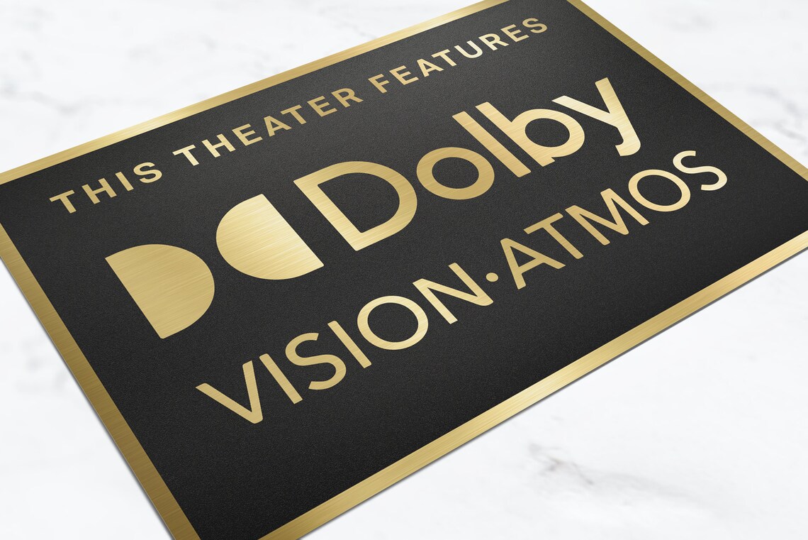 Dolby Vision Atmos Home Movie Theater Sign - Etsy