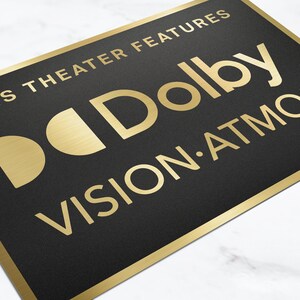 Dolby Vision Atmos Home Movie Theater Sign - Etsy
