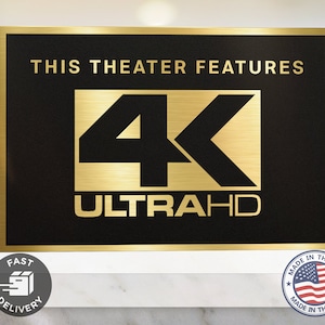 4K Ultra HD Home Movie Theater Sign - Etsy