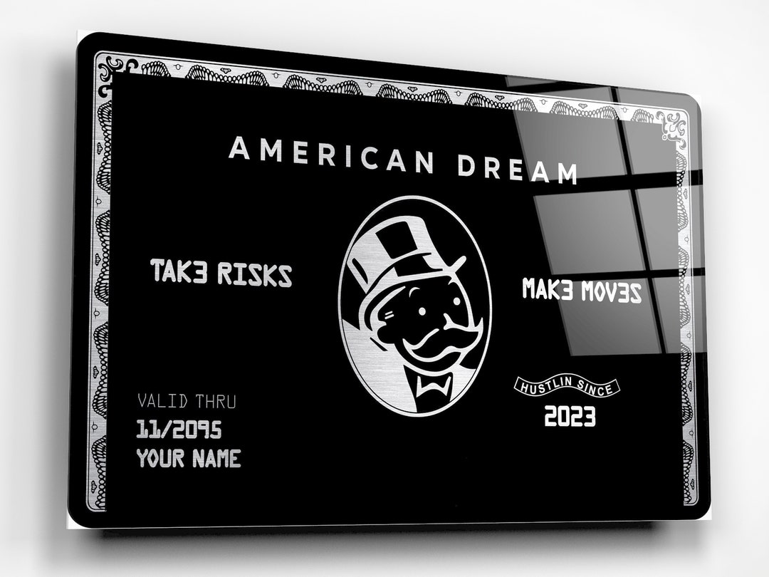 Custom Floating American Dream Amex Motivational Sign Wall Art Amex ...