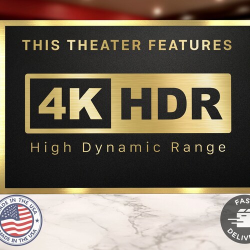 4K Ultra HD Home Movie Theater Sign - Etsy