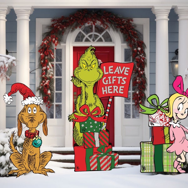 Grinch Christmas Decorations Signs - Etsy