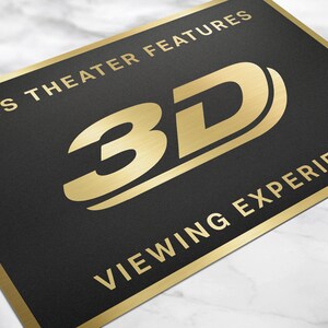 3D Home Movie Theater Sign - Etsy