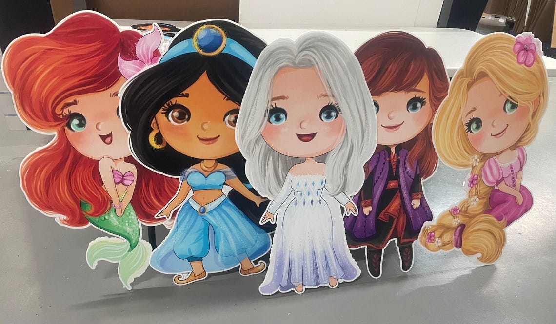 Disney Baby Princess Cutouts | Backdrop Decor | Table Centerpieces ...