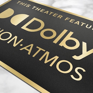 Dolby Vision Atmos Home Movie Theater Sign - Etsy