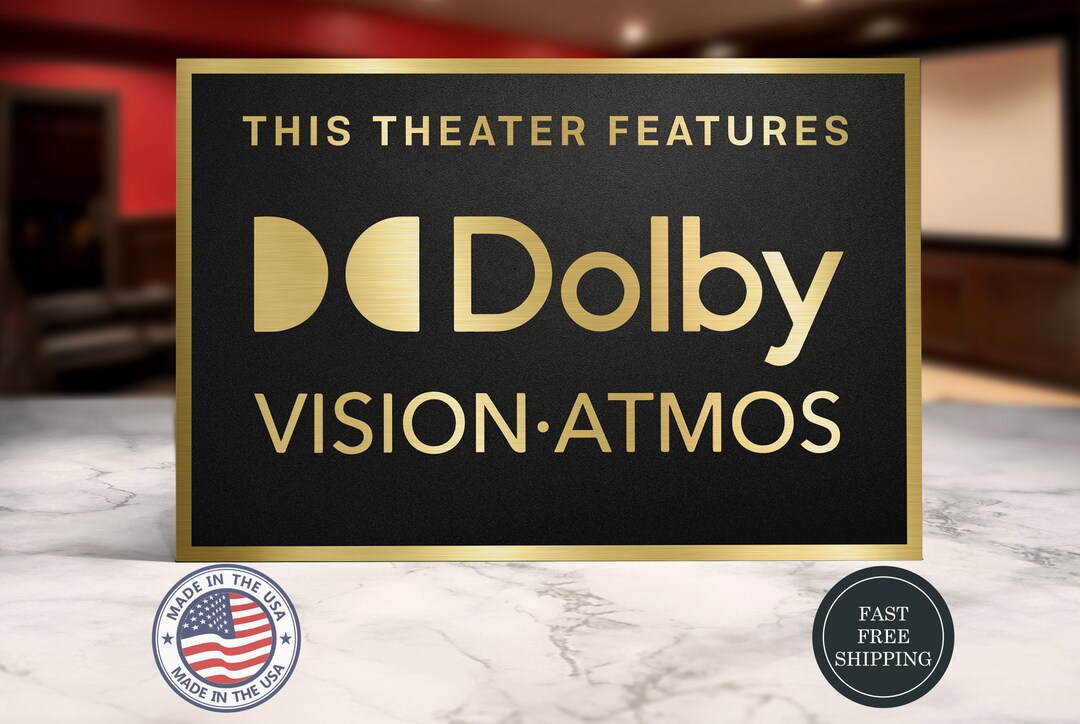 Dolby Vision Atmos Home Movie Theater Sign - Etsy