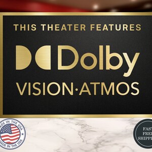 Dolby Vision Atmos Home Movie Theater Sign - Etsy