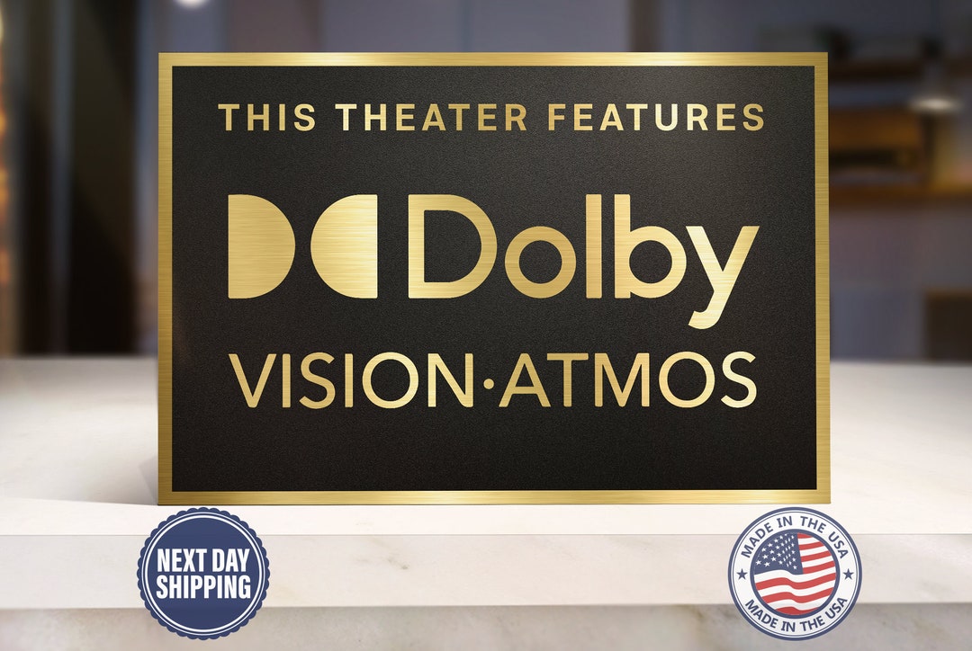 Dolby Vision Atmos Home Movie Theater Sign - Etsy