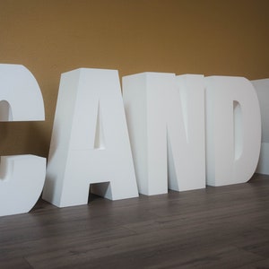1 Single Foam Letter or Number Party Decor Custom Names Weddings Baby ...
