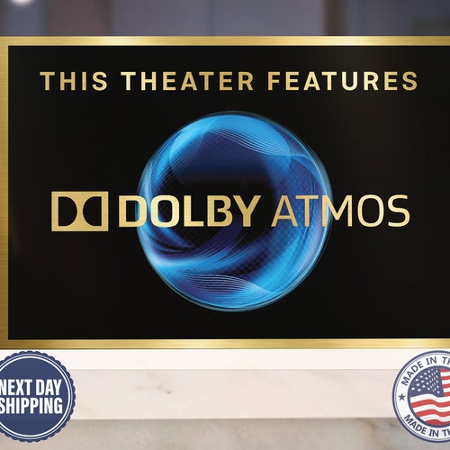 Dolby Vision Atmos Home Movie Theater Sign - Etsy