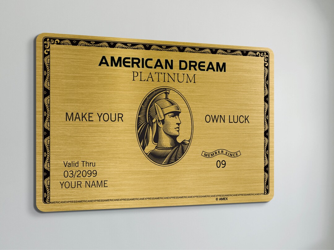Custom Floating Brushed Metal American Dream Platinum Sign Wall Art ...
