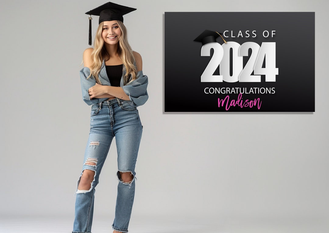 Custom Graduation Sign Graduation Congratulation Sign With Custom Name ...