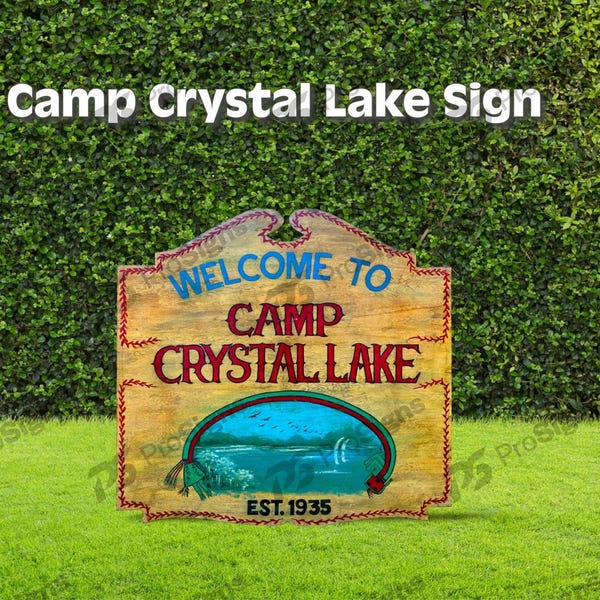 Camp Crystal Lake Sign - Etsy