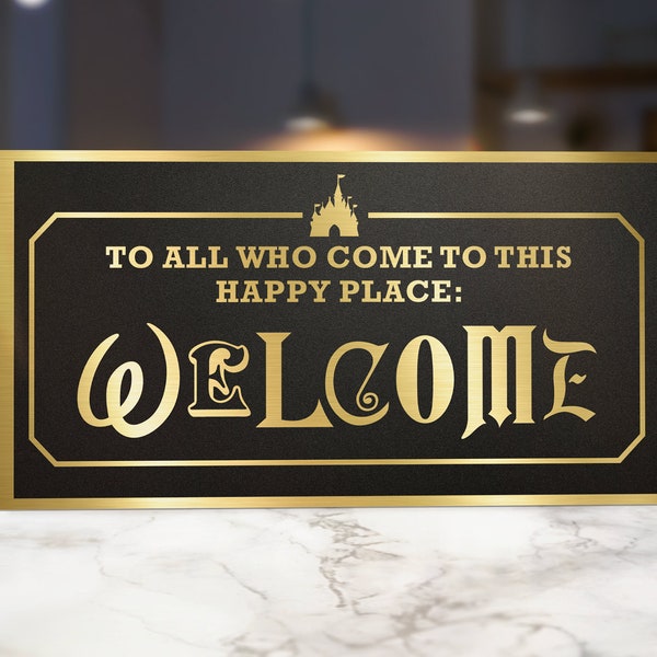 Disneyland Welcome Sign - Etsy
