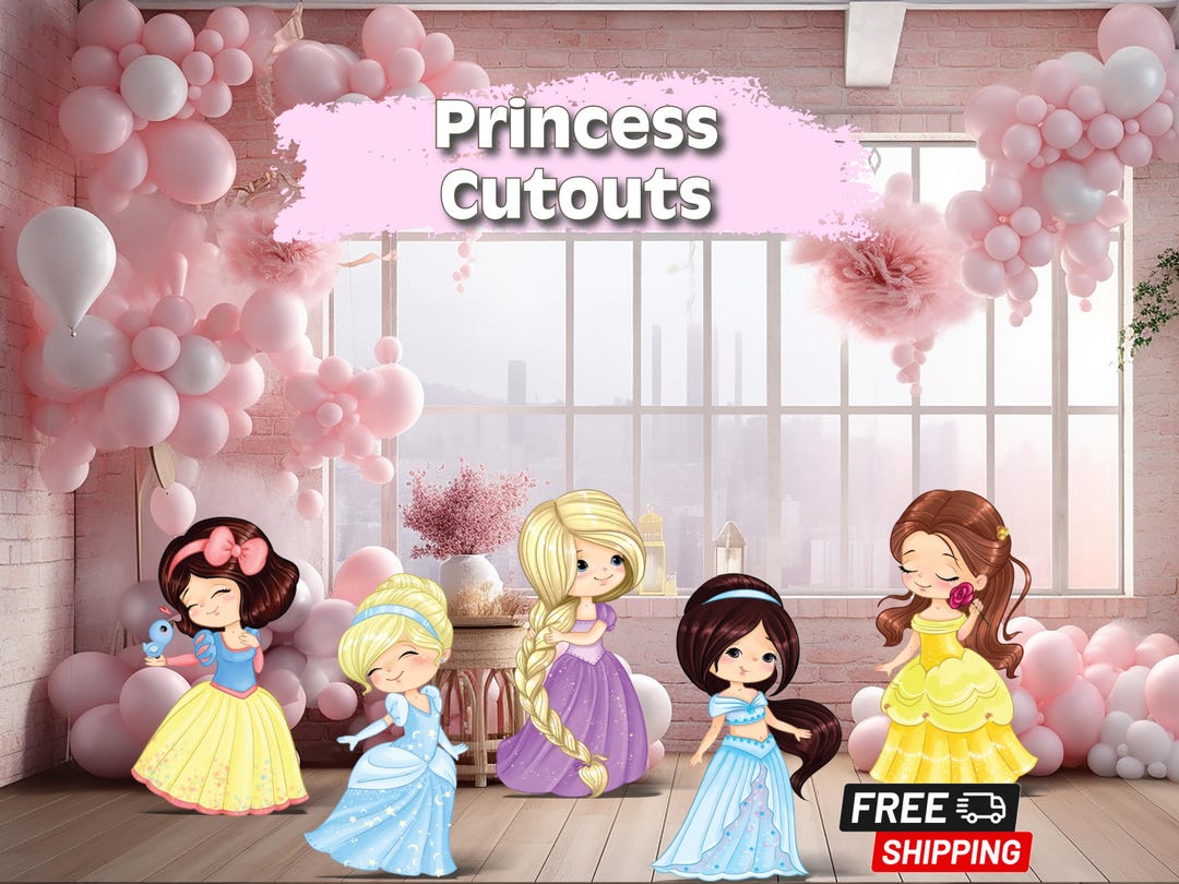 Disney Princess Cutouts | Princess Birthday Party Decor | Kids Party ...