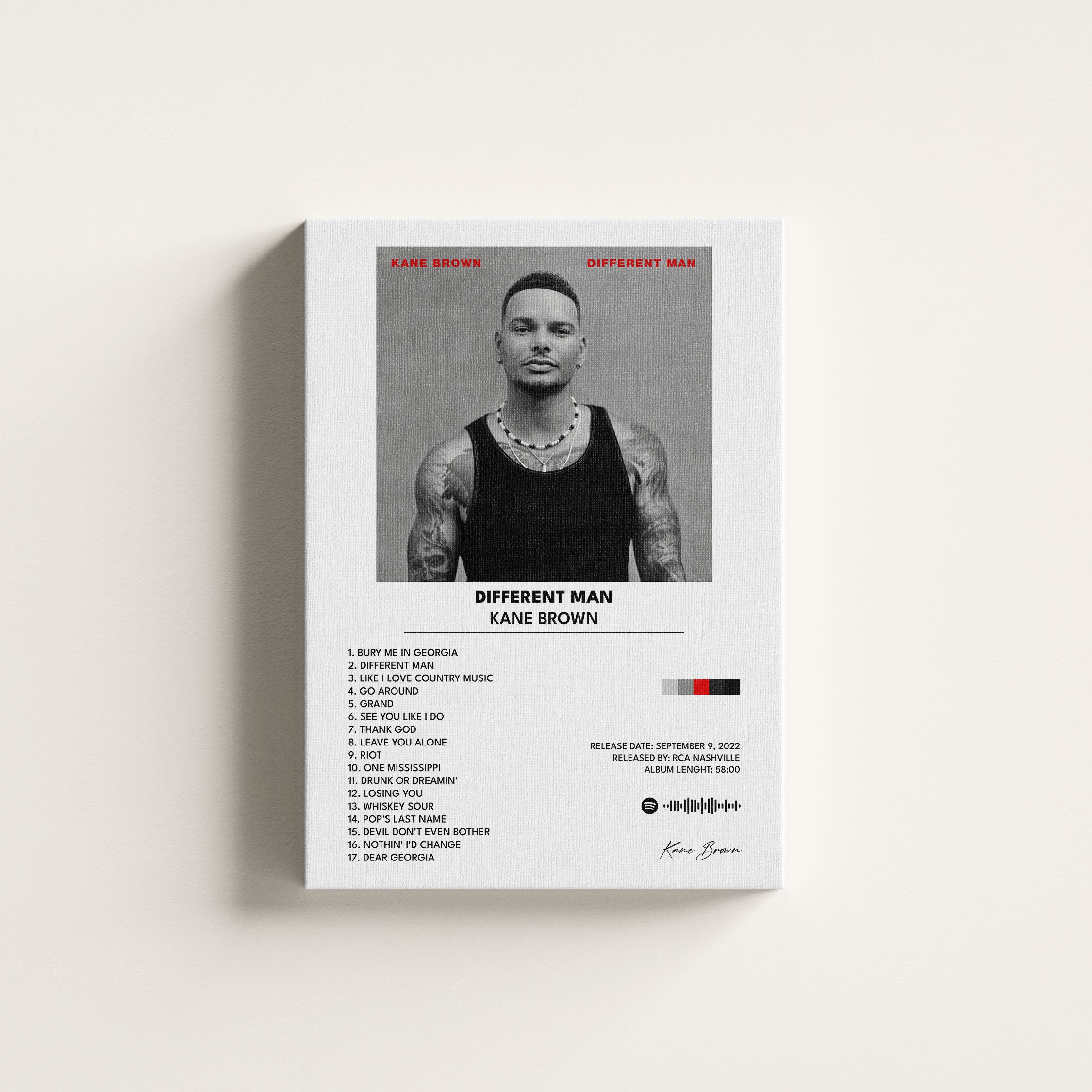 Kane Brown - Different Man | Kane Brown Album Poster sold by Yeni Kim ...