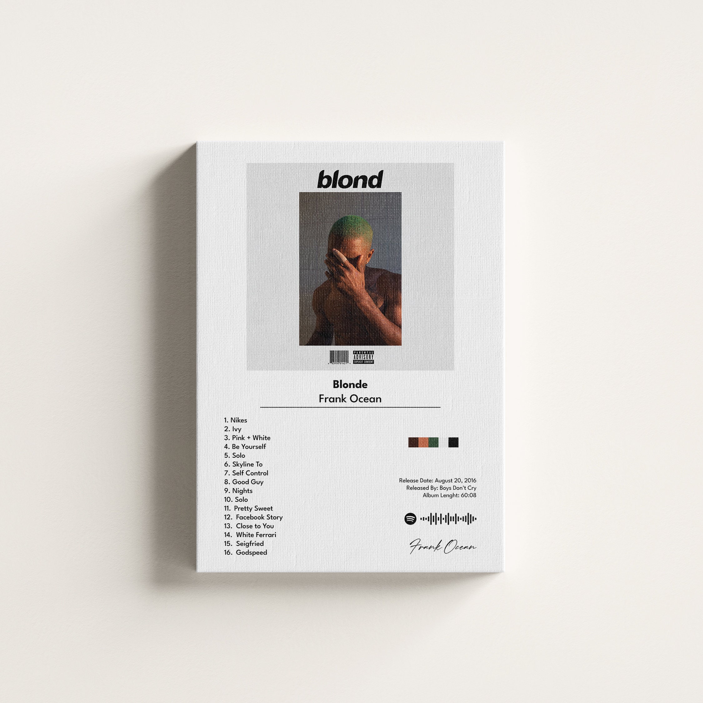 Frank Ocean Poster | Frank Ocean Blonde Poster Designed & Sold By ...
