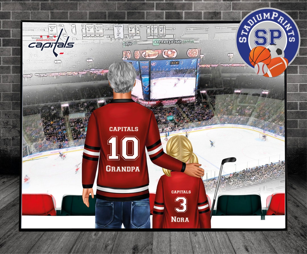 Hockey, Washington Capitals Stadium, Hockey Team Print, Personalized ...