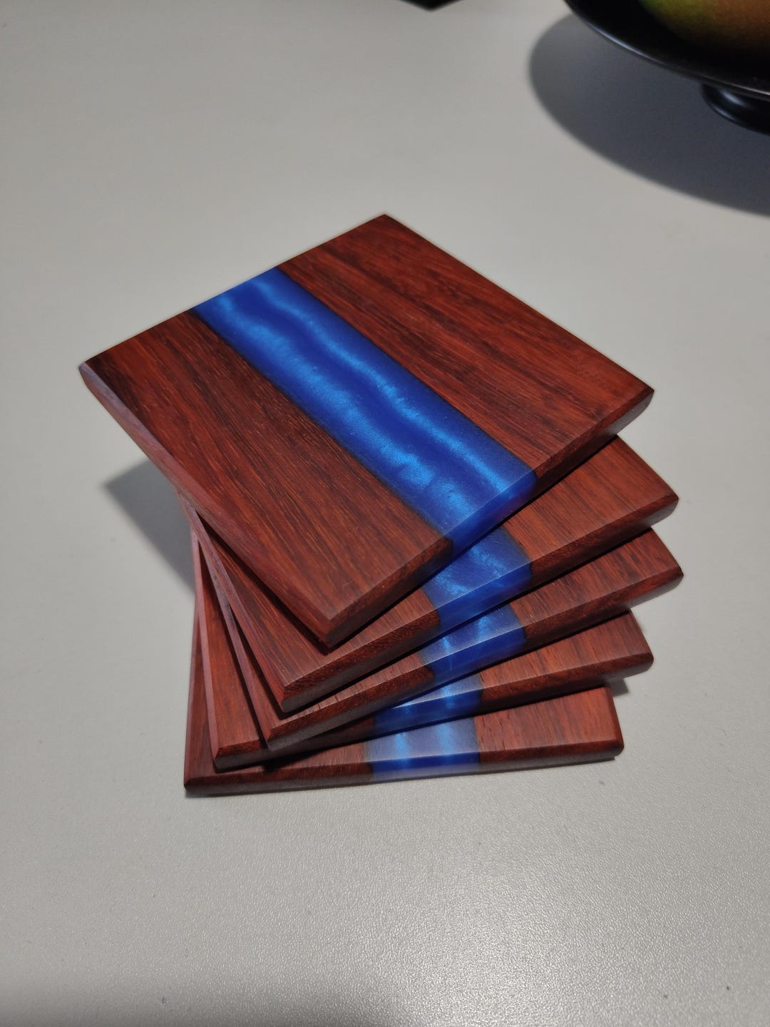 Handmade Epoxy Wood Coasters – Rustic Table Decor – Elegant Nature ...