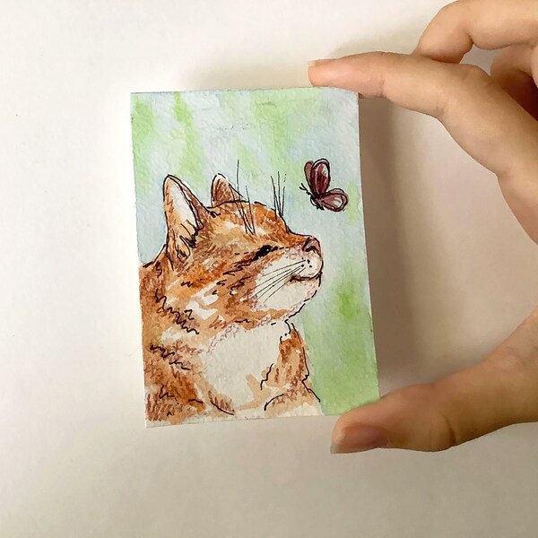 Aceo Cat - Etsy