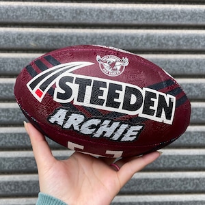 Personalised Official NRL Team Balls (11inch Mini Ball) - Etsy Australia
