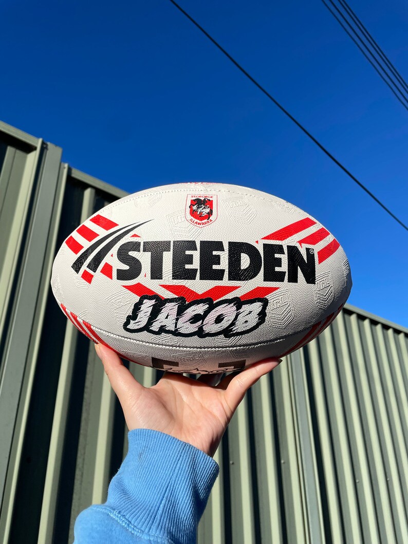 Personalised St George Dragons Official NRL Ball (size 5) - Etsy