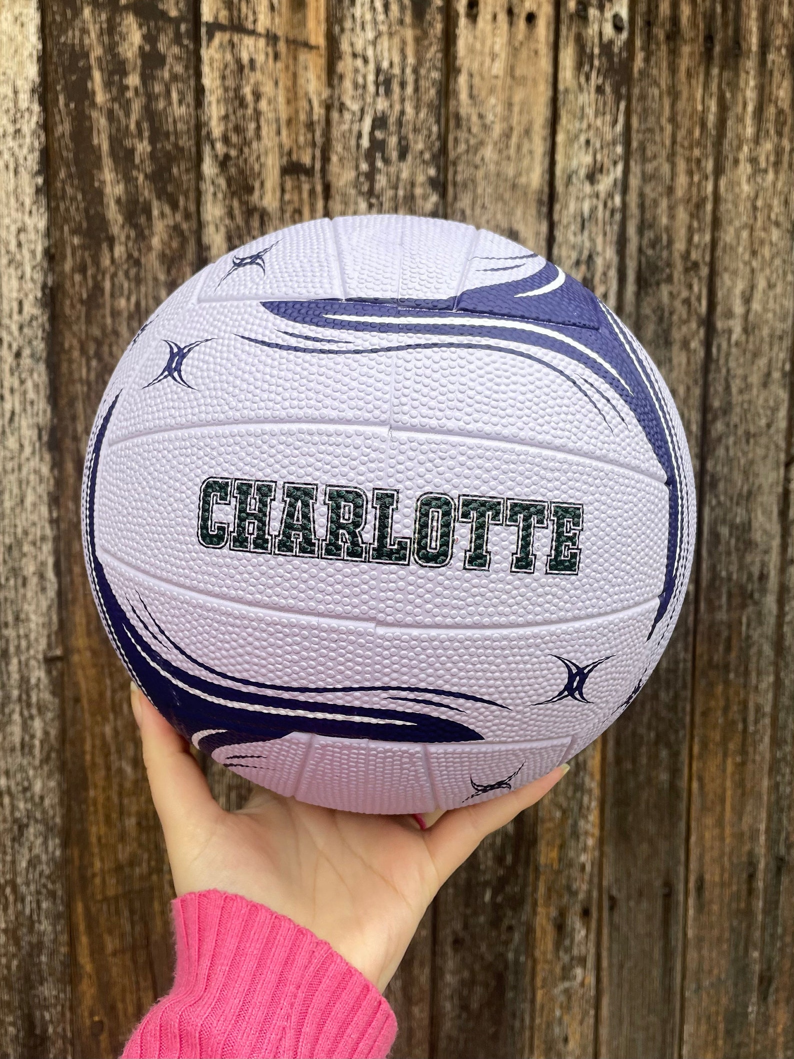 Personalised Gilbert Phoenix Netball Ball Purple size 5 - Etsy