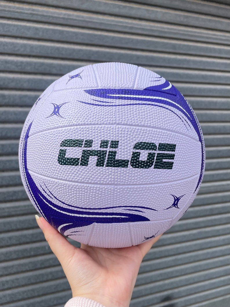 Personalised Gilbert Phoenix Netball Ball Purple size 5 - Etsy
