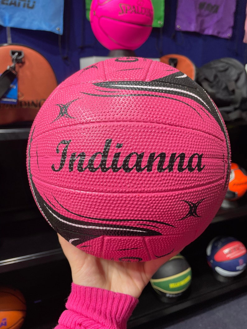 Personalised Gilbert Phoenix Netball Ball Pink SIZE 5 - Etsy Australia