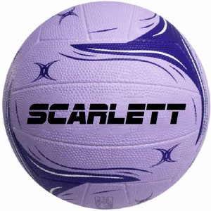 Personalised Gilbert Phoenix Netball Ball Purple size 5 - Etsy