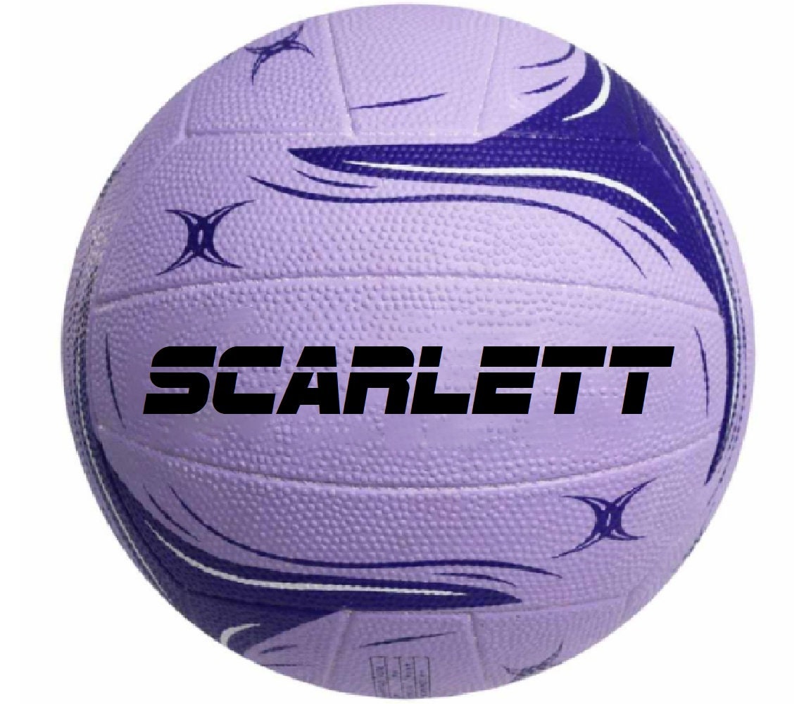 Personalised Gilbert Phoenix Netball Ball Purple size 5 - Etsy Australia