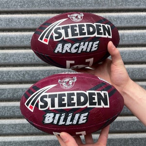 Personalised Official NRL Team Balls (11inch Mini Ball) - Etsy Australia