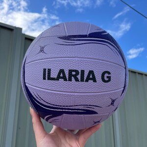 Personalised Gilbert Phoenix Netball Ball Purple size 5 - Etsy